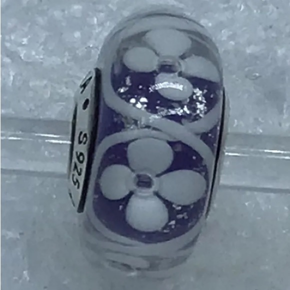 Pandora | Jewelry | Pandora Purple Field Of Flowers Murano Glass Bead ...